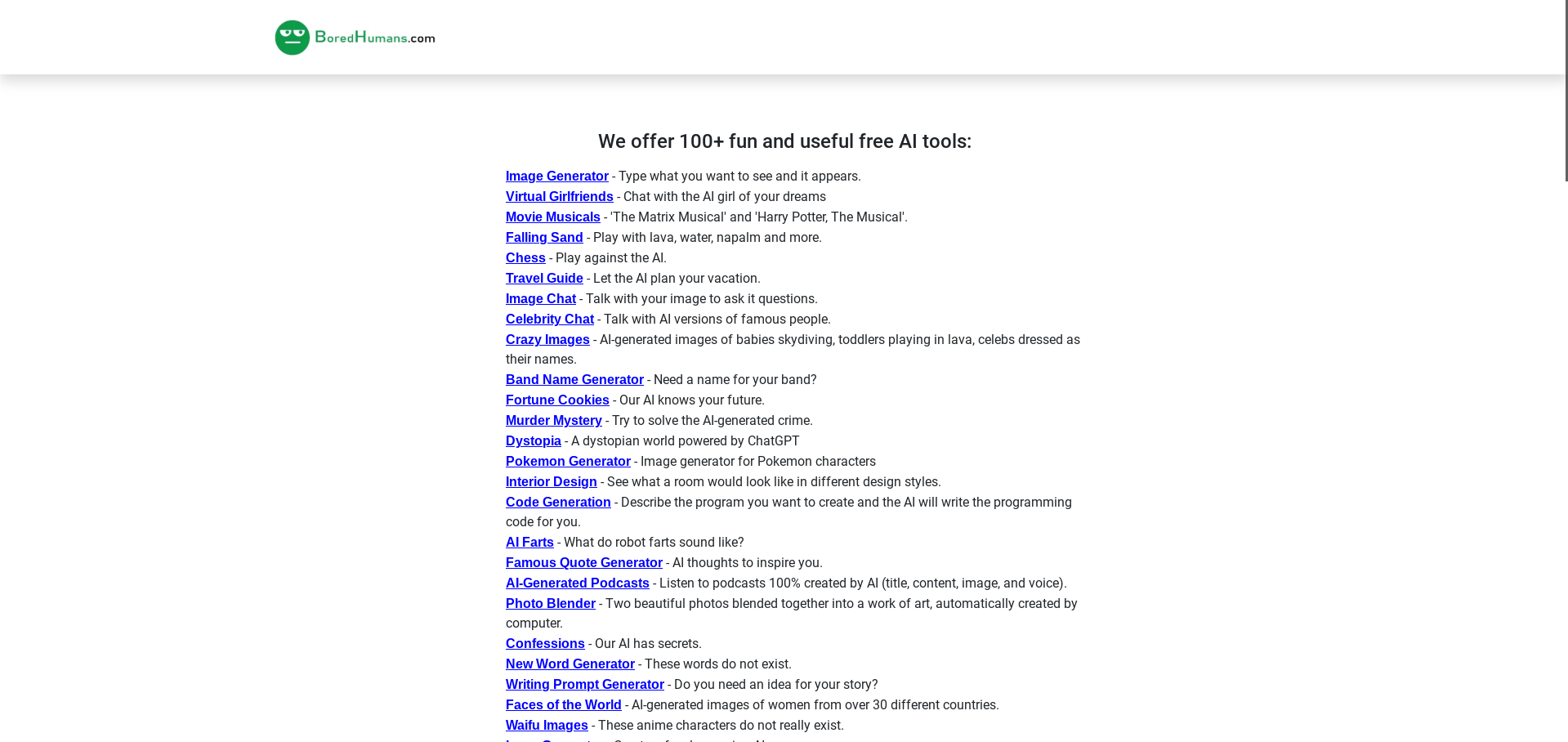 BoredHumans AI Tools